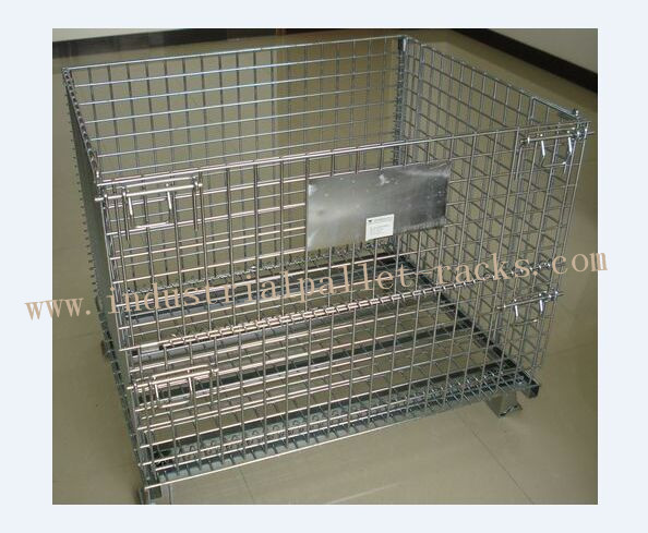 Large Stackable Steel Wire Mesh Cage W1200 * D1000 * H890mm Galvanized ...