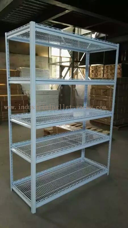 5 Multi Level White Light Duty Shelving Slotted - Angle Rack In Wire ...